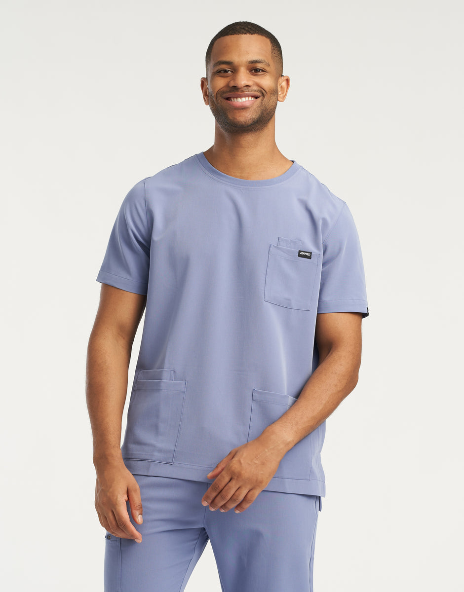 Essential Crewneck Scrub Top - Cocoa (MEN) – Airmed Scrubs