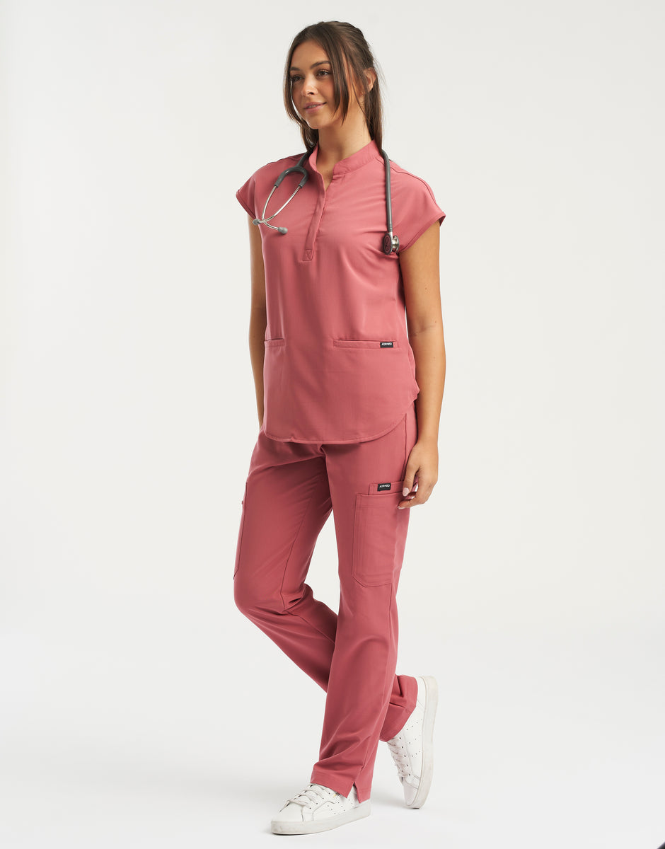 Apollo Scrub Top - Mauvewood – Airmed Scrubs