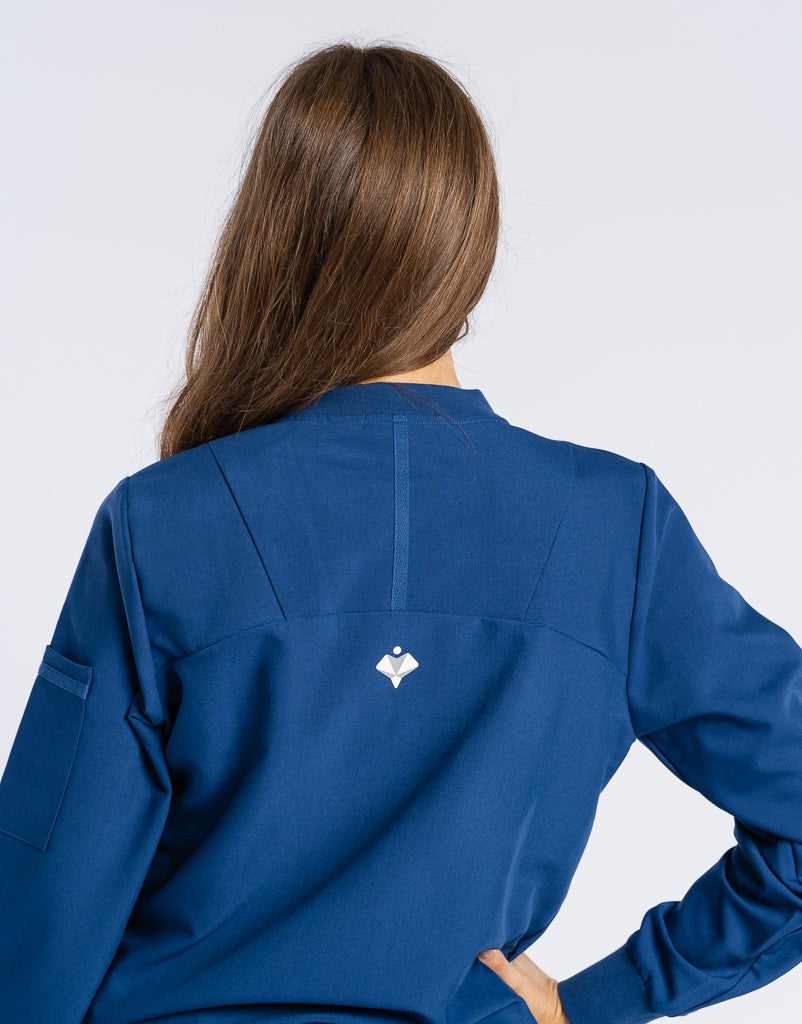 Scrub Jacket Button Up - Royal Blue – Airmed Scrubs