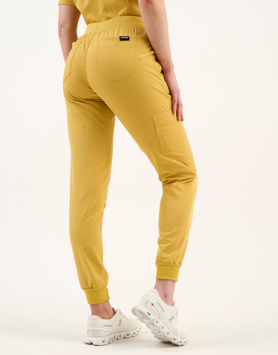 Essential Everyday Yellow Jogger Scrub Pants – Airmed Scrubs