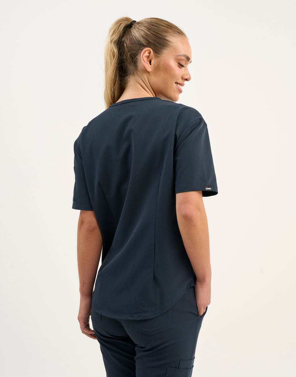 Aspire V Neck Scrub Top - Midnight Navy – Airmed Scrubs