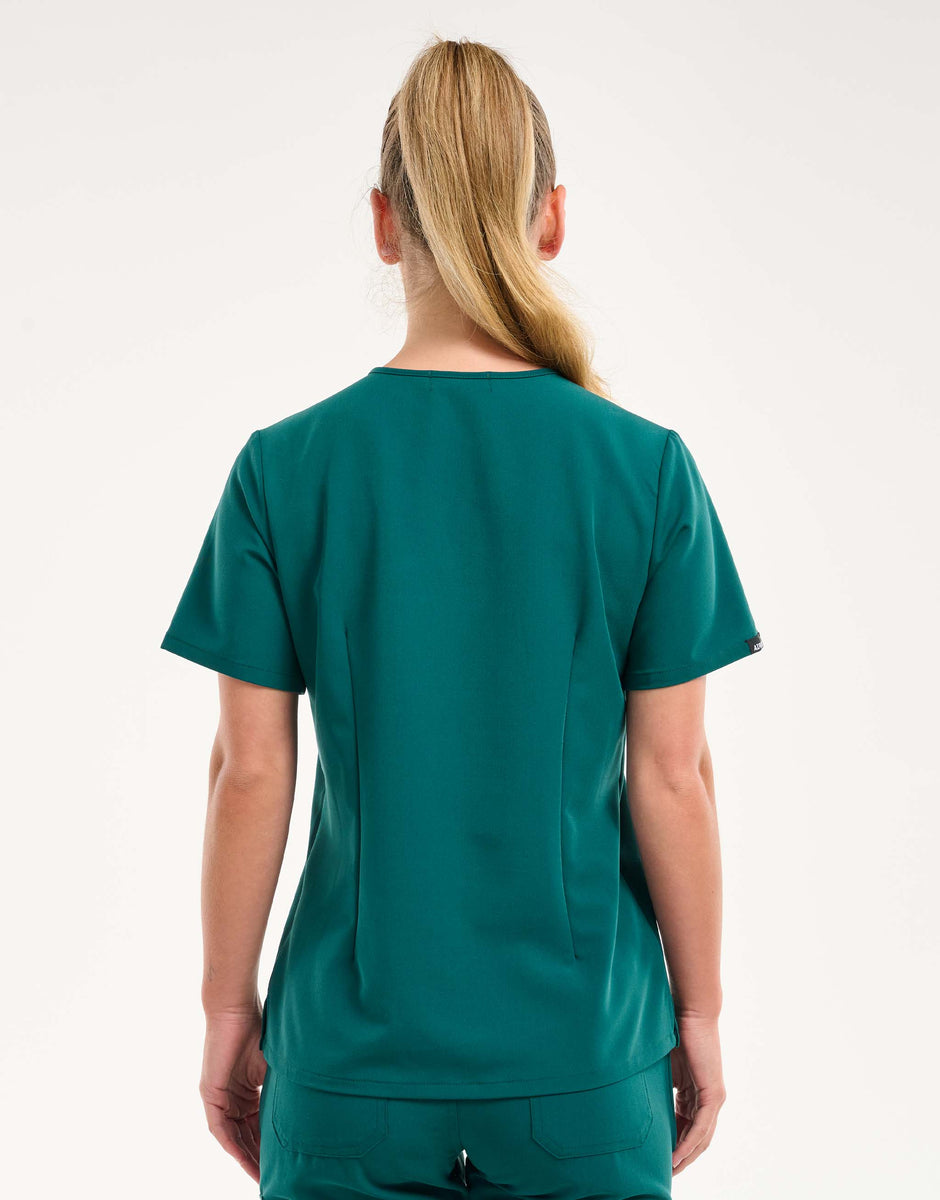 Essential Everyday Green V Neck Scrub Top – Airmed Scrubs