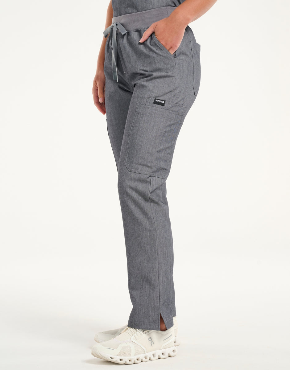 Essential Multi-Pocket Scrub Pants - Heather Grey – Airmed Scrubs