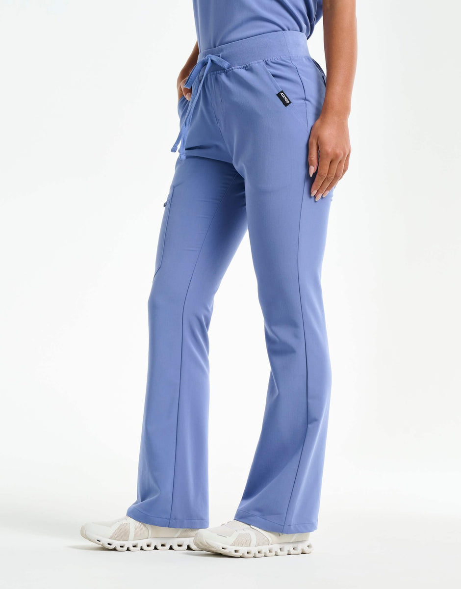 Flare Scrub Pants in Nova Blue – Airmed Scrubs