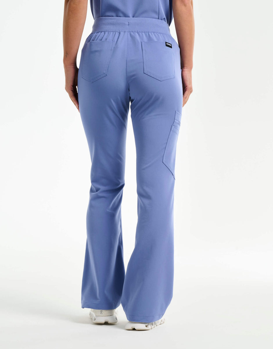 Flare Scrub Pants in Nova Blue – Airmed Scrubs