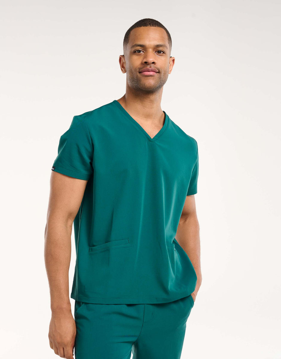 Premium Green V Neck Mens Scrub Top – Airmed Scrubs
