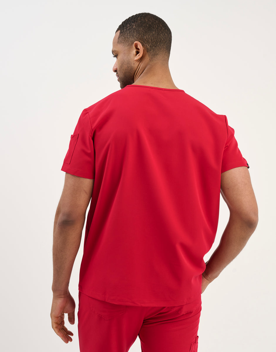Aspire V Neck Scrub Top - Cherry Red – Airmed Scrubs