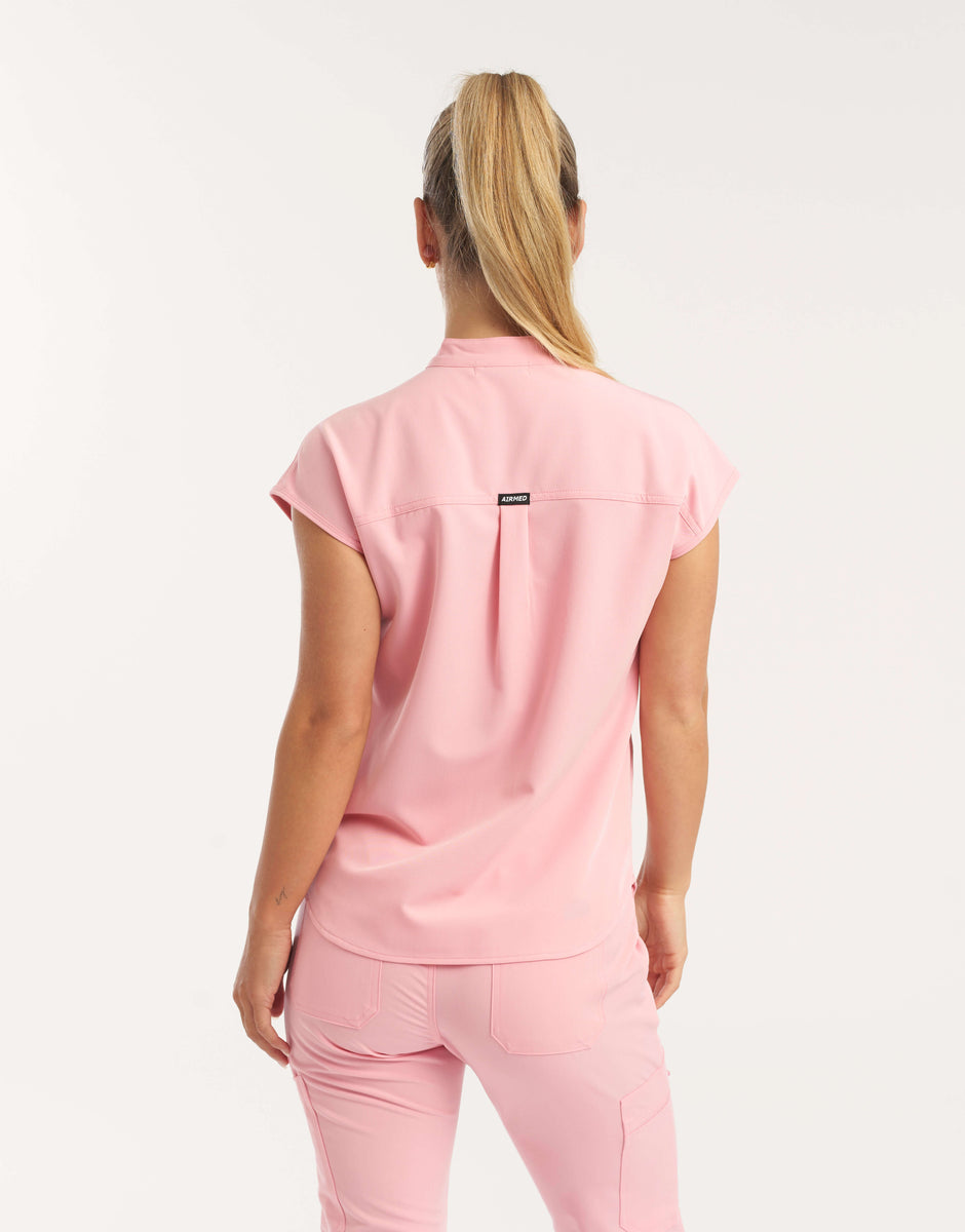Pink Oversized Scrub Top – Airmed Scrubs
