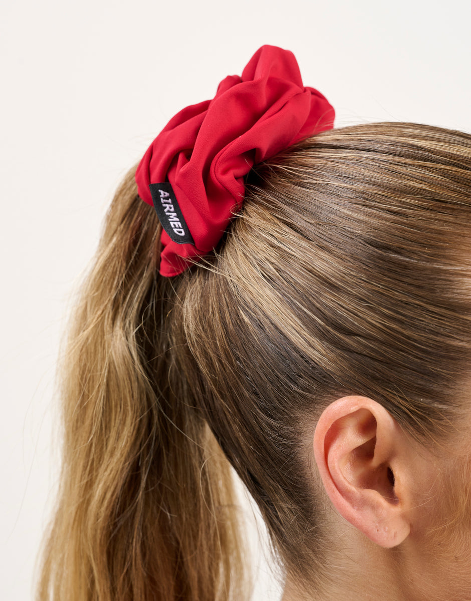 Essential Hair Scrunchie - Cherry Red – Airmed Scrubs