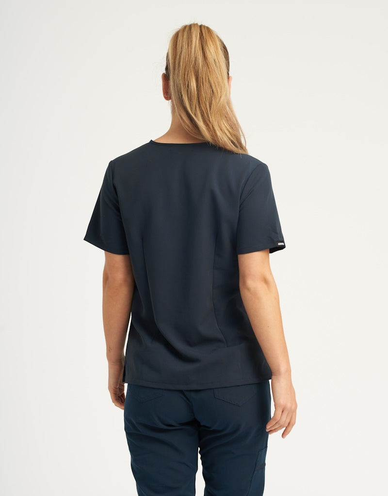 Essential One Pocket V Neck Scrub Top - Midnight Navy – Airmed Scrubs