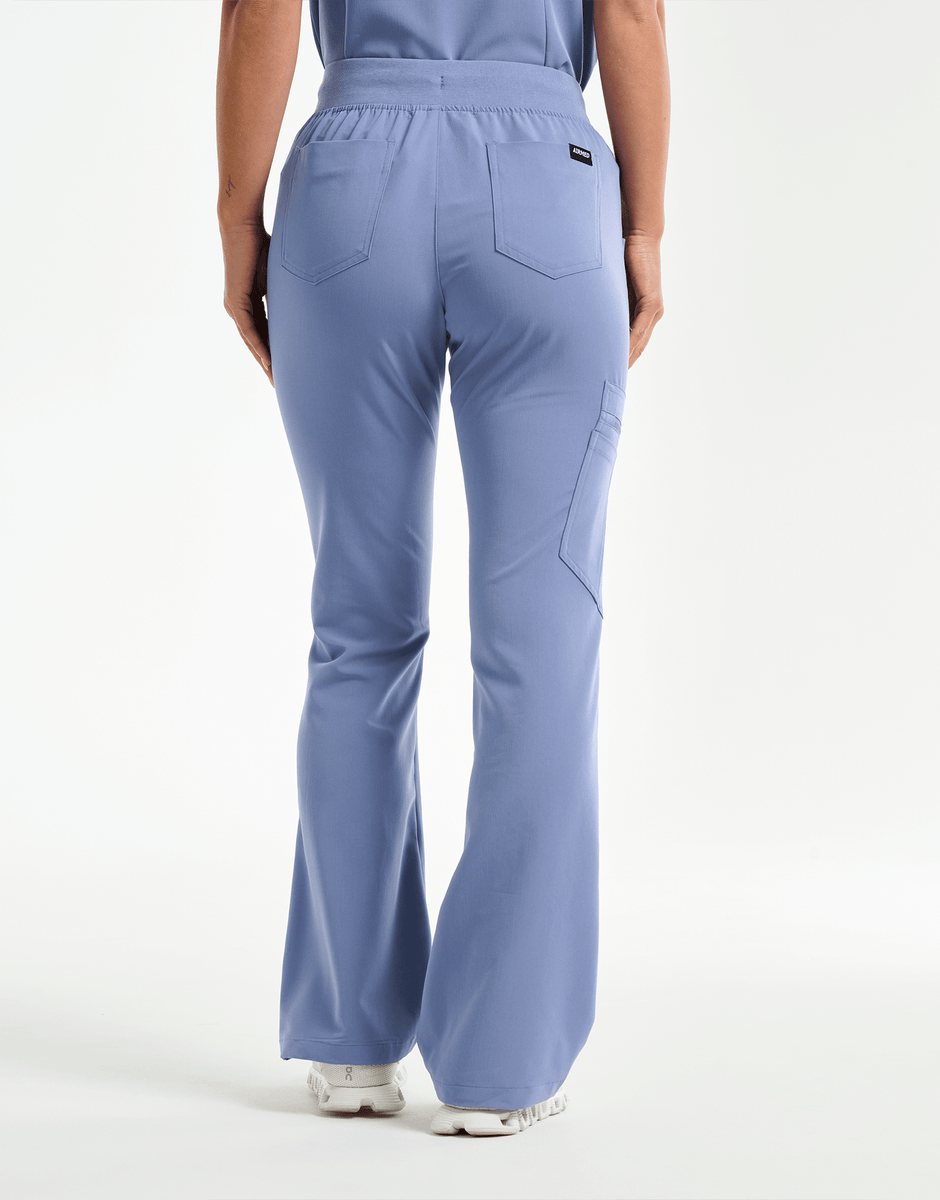 Flare Scrub Pants in Nova Blue – Airmed Scrubs