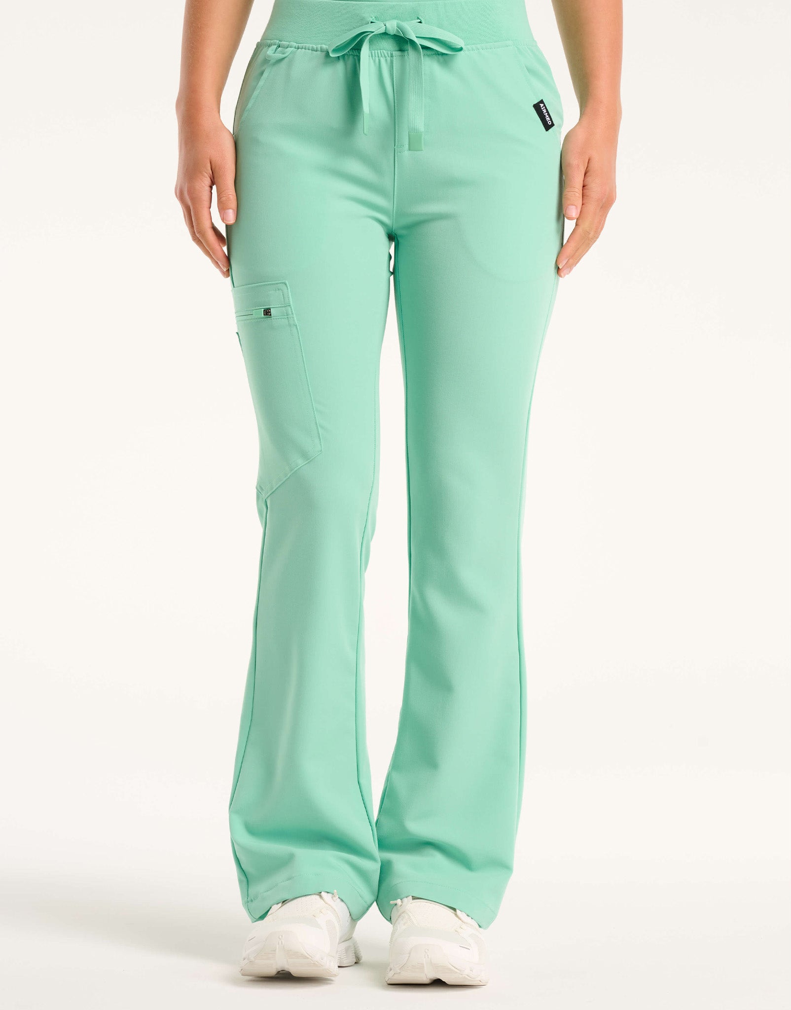 Essential Flare Scrub Pants - Ocean Mint – Airmed Scrubs