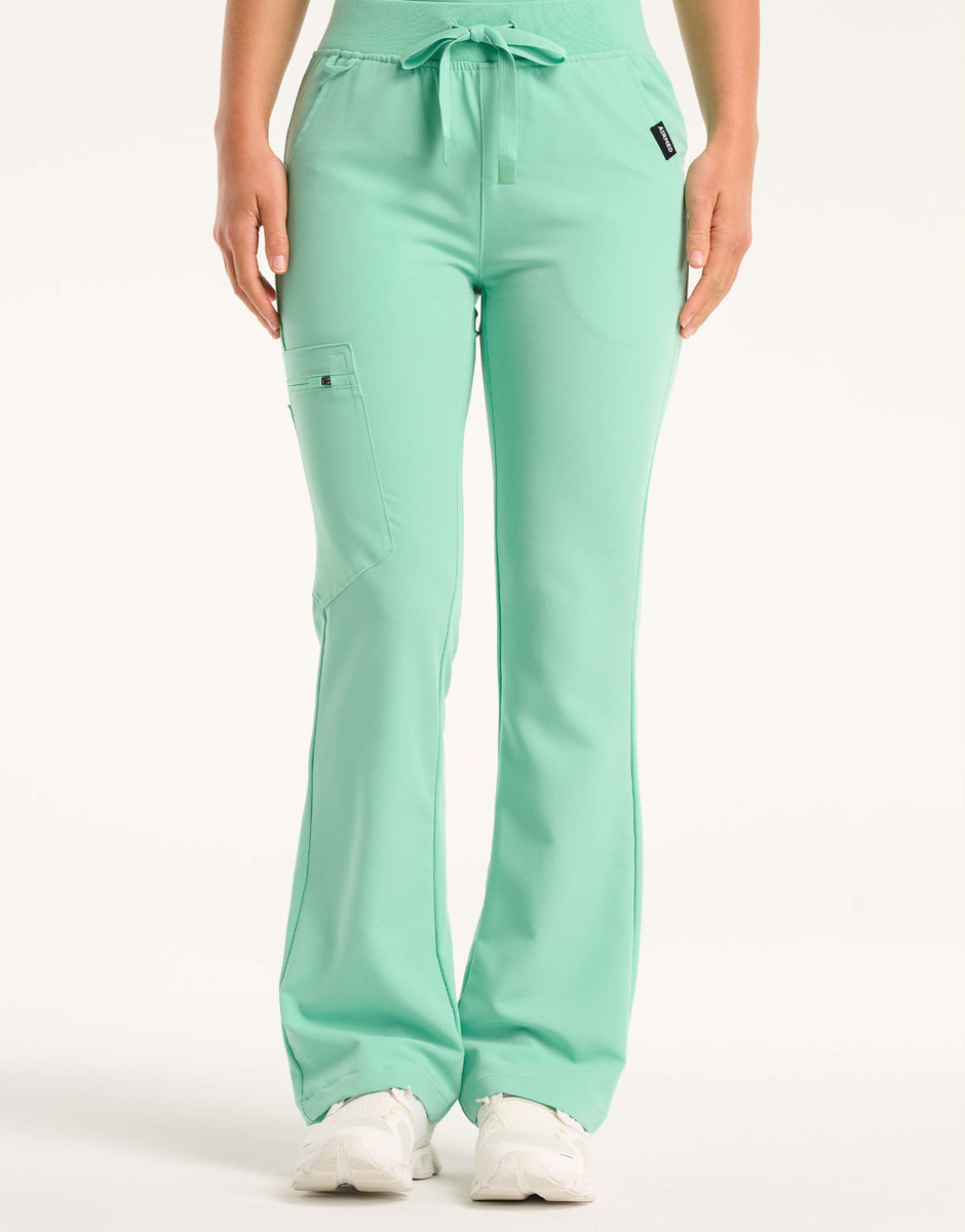 Essential Flare Scrub Pants - Ocean Mint – Airmed Scrubs