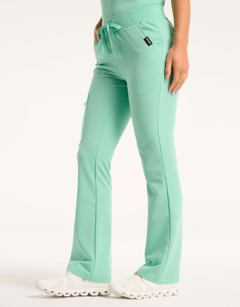 Essential Flare Scrub Pants - Ocean Mint – Airmed Scrubs