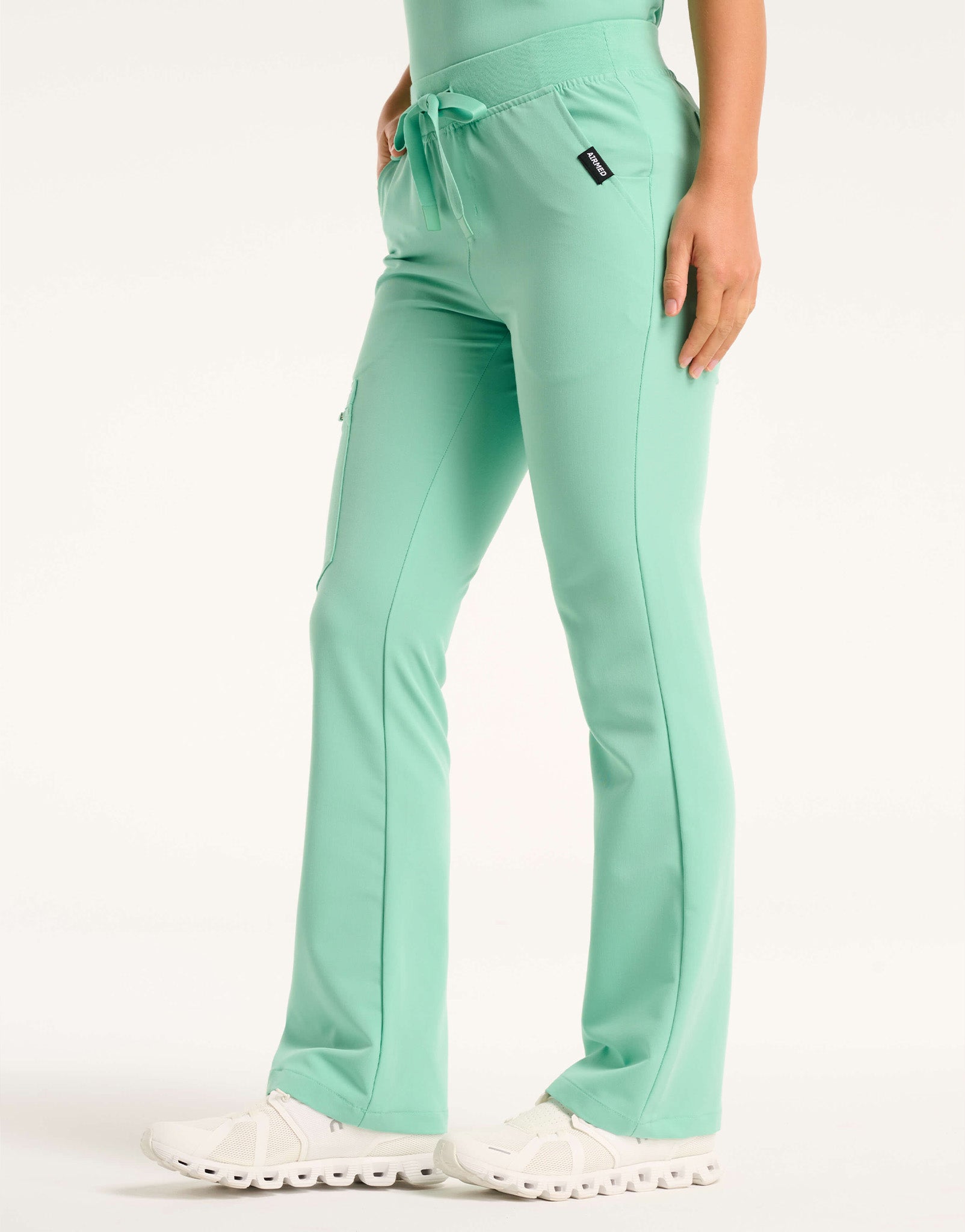Essential Flare Scrub Pants - Ocean Mint – Airmed Scrubs