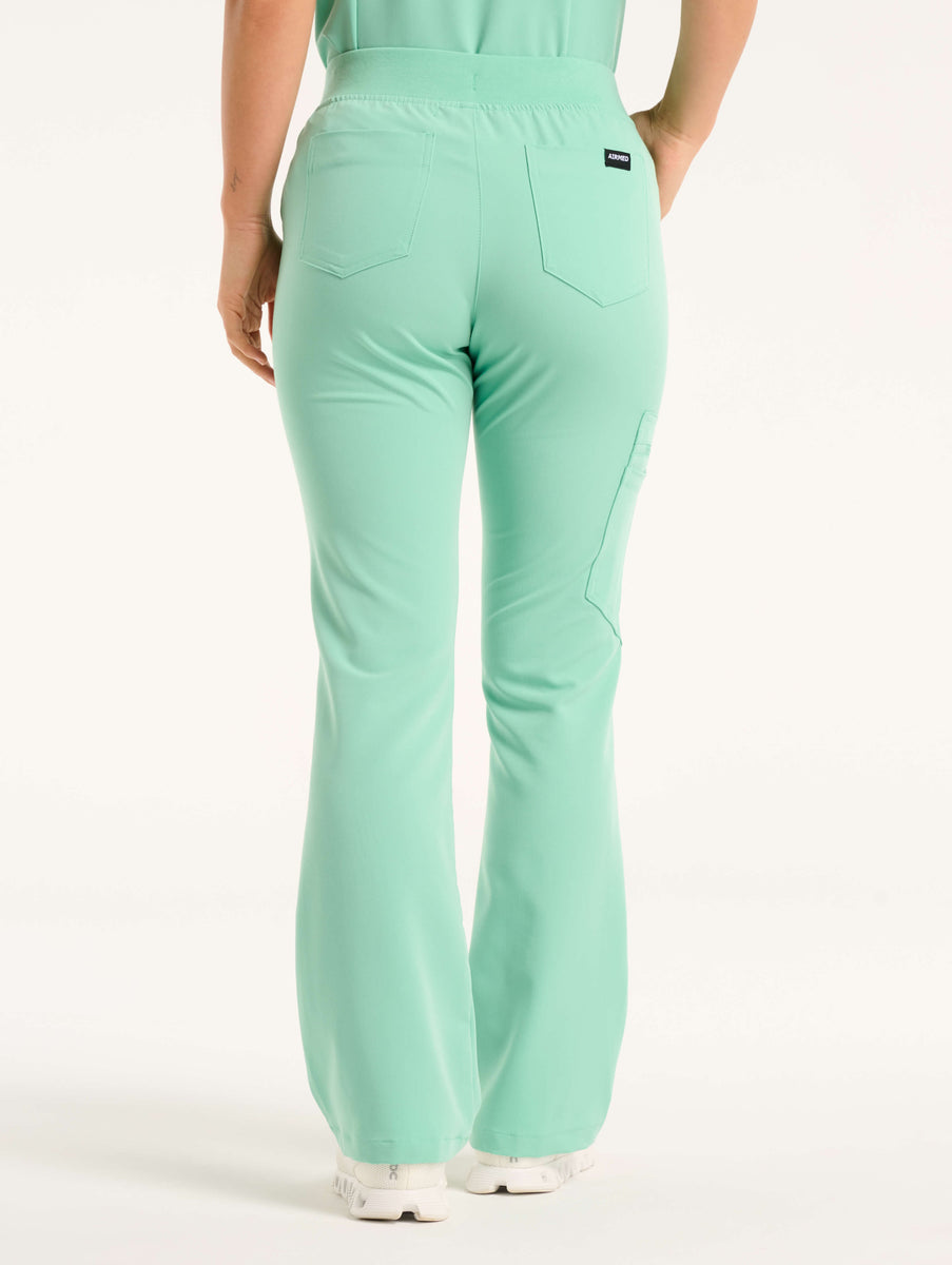 Essential Flare Scrub Pants - Ocean Mint – Airmed Scrubs