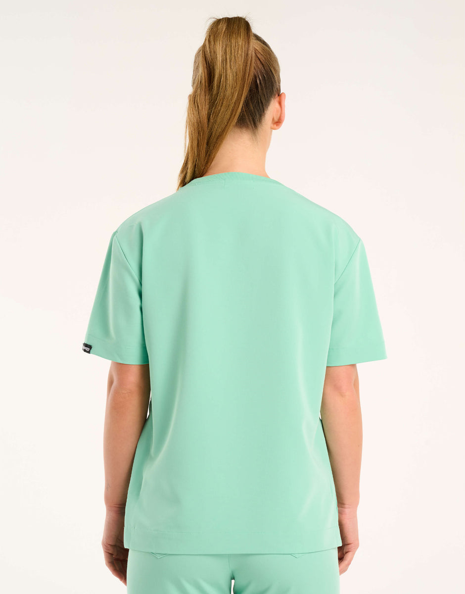 Essential Crewneck Scrub Top - Ocean Mint – Airmed Scrubs