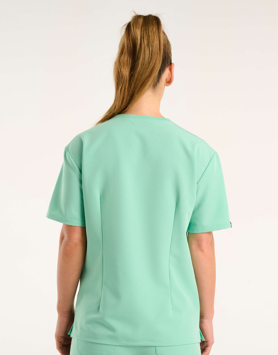 Essential V Neck Scrub Top - Ocean Mint – Airmed Scrubs