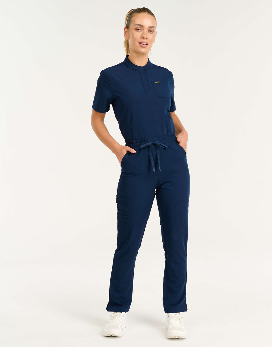 Aspire Straight Leg Scrub Pants - True Navy – Airmed Scrubs