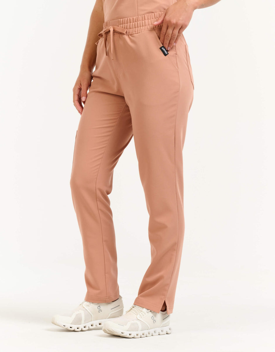 Aspire Straight Leg Scrub Pants in Canyon Clay | Airmed Scrubs