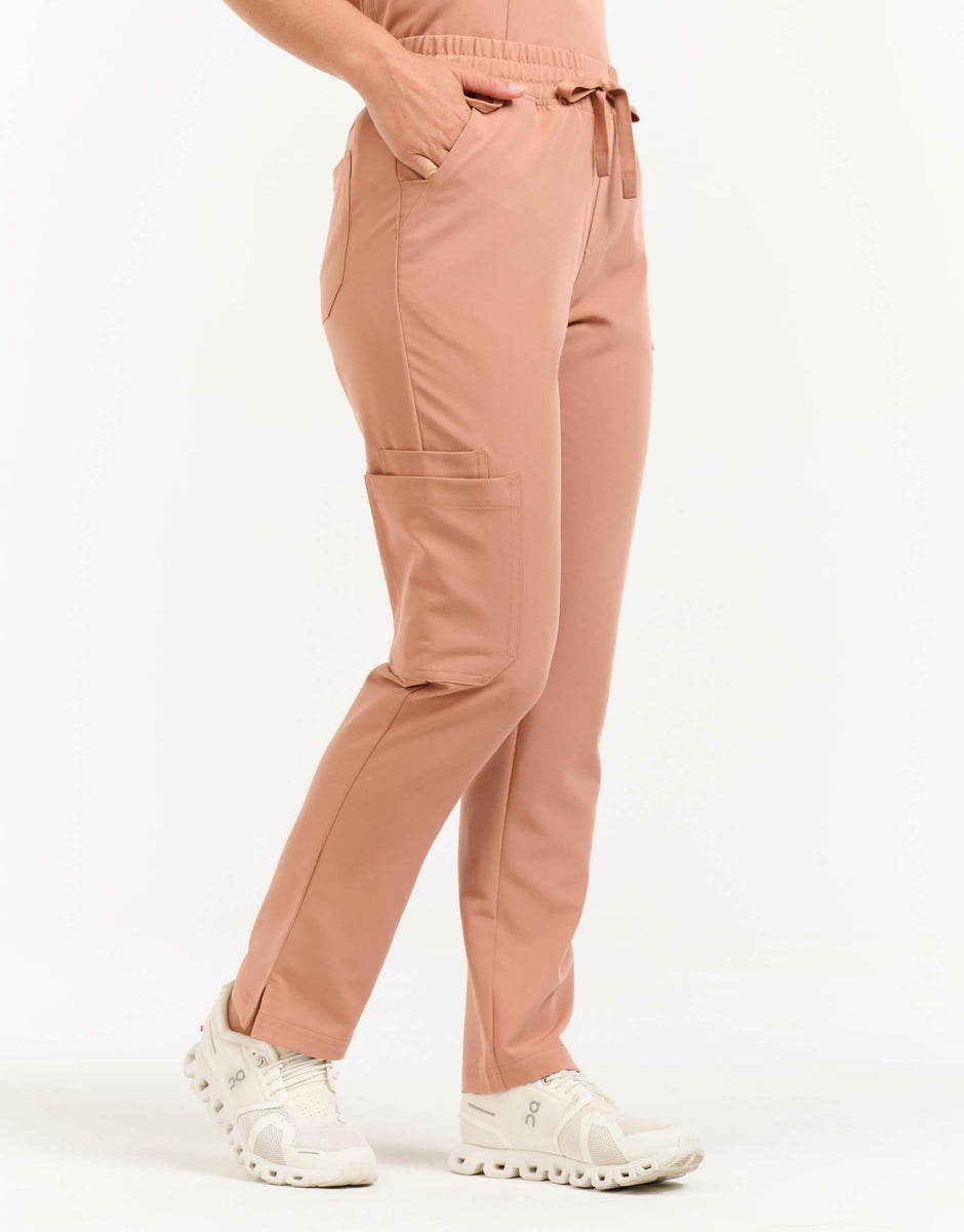 Aspire Straight Leg Scrub Pants in Canyon Clay | Airmed Scrubs