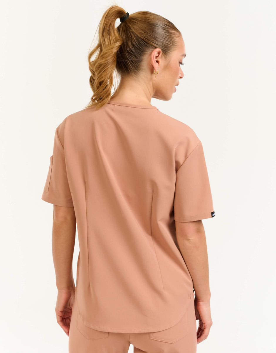 Aspire V Neck Scrub Top in Canyon Clay | Airmed Scrubs