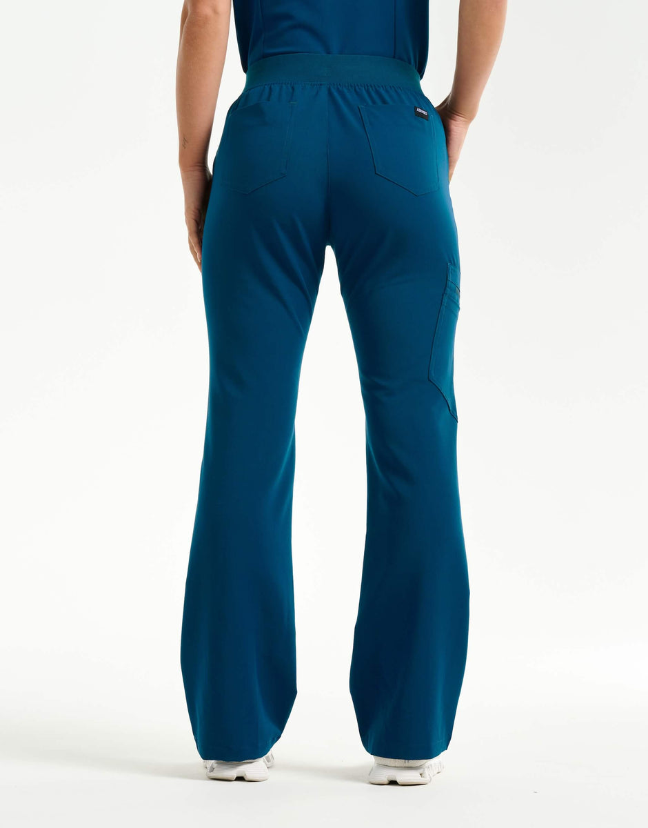 Essential Flare Scrub Pants - Gibraltar Blue – Airmed Scrubs