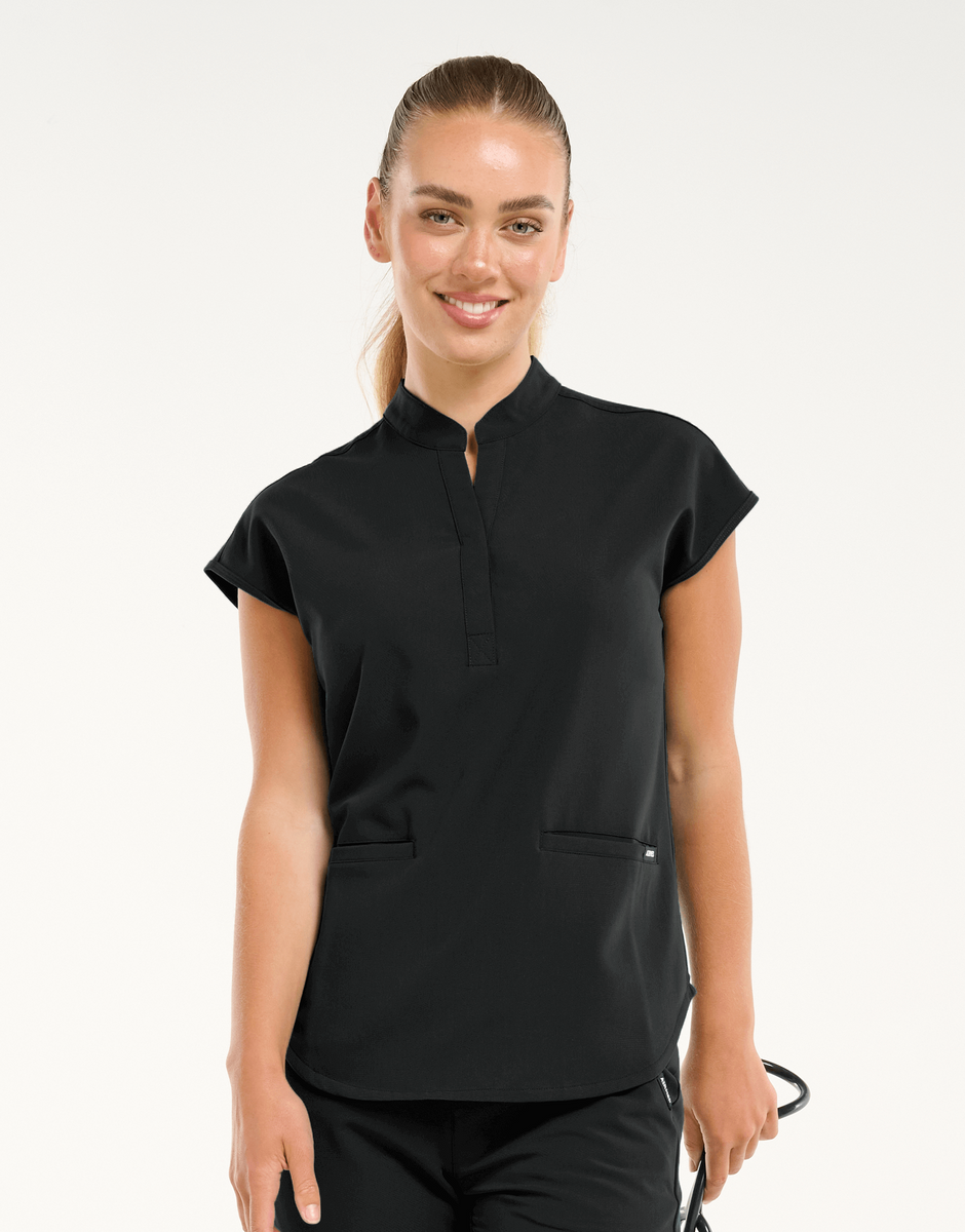 Apollo Scrub Top - Black – Airmed Scrubs