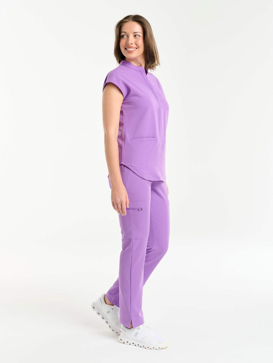 Essential Multi-Pocket Scrub Pants in Wisteria Purple | Airmed Scrubs