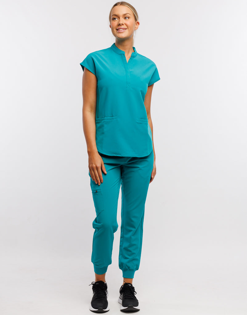 Apollo Scrub Top - Sydney Teal – Airmed Scrubs