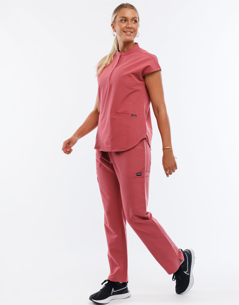 Apollo Scrub Top - Mauvewood – Airmed Scrubs